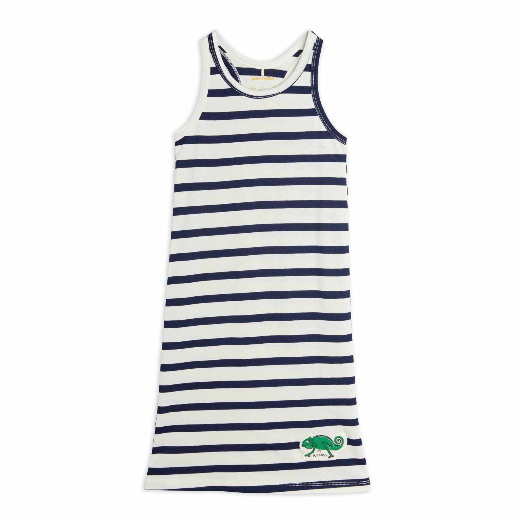 Lizard patch tank dress Blue